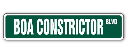BOA CONSTRICTOR Street Sign novelty reptile snake lover animal | Indoor ...