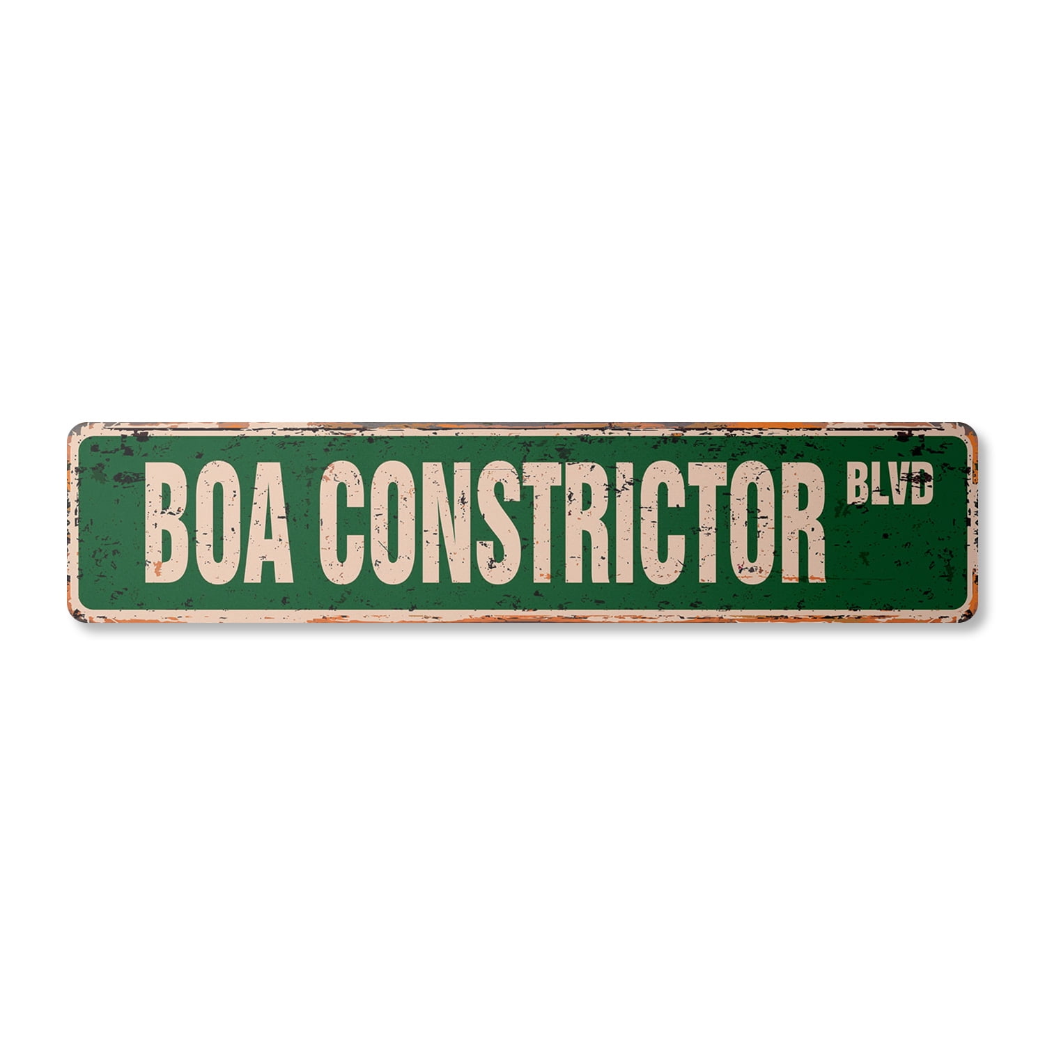 BOA CONSTRICTOR Vintage Plastic Street Sign novelty reptile snake lover ...