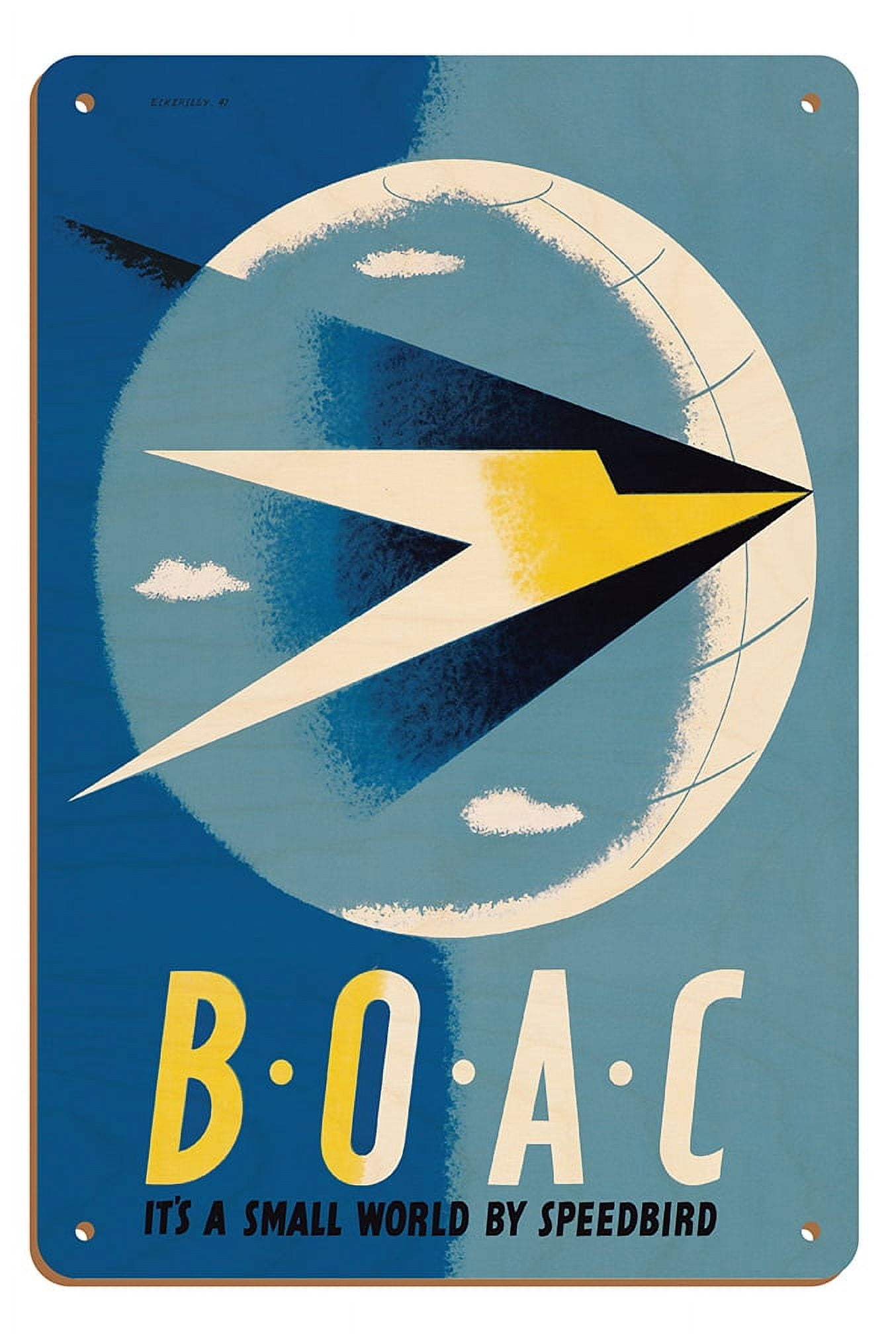 BOAC - Speedbird around the World - Vintage Airline Travel Poster by ...