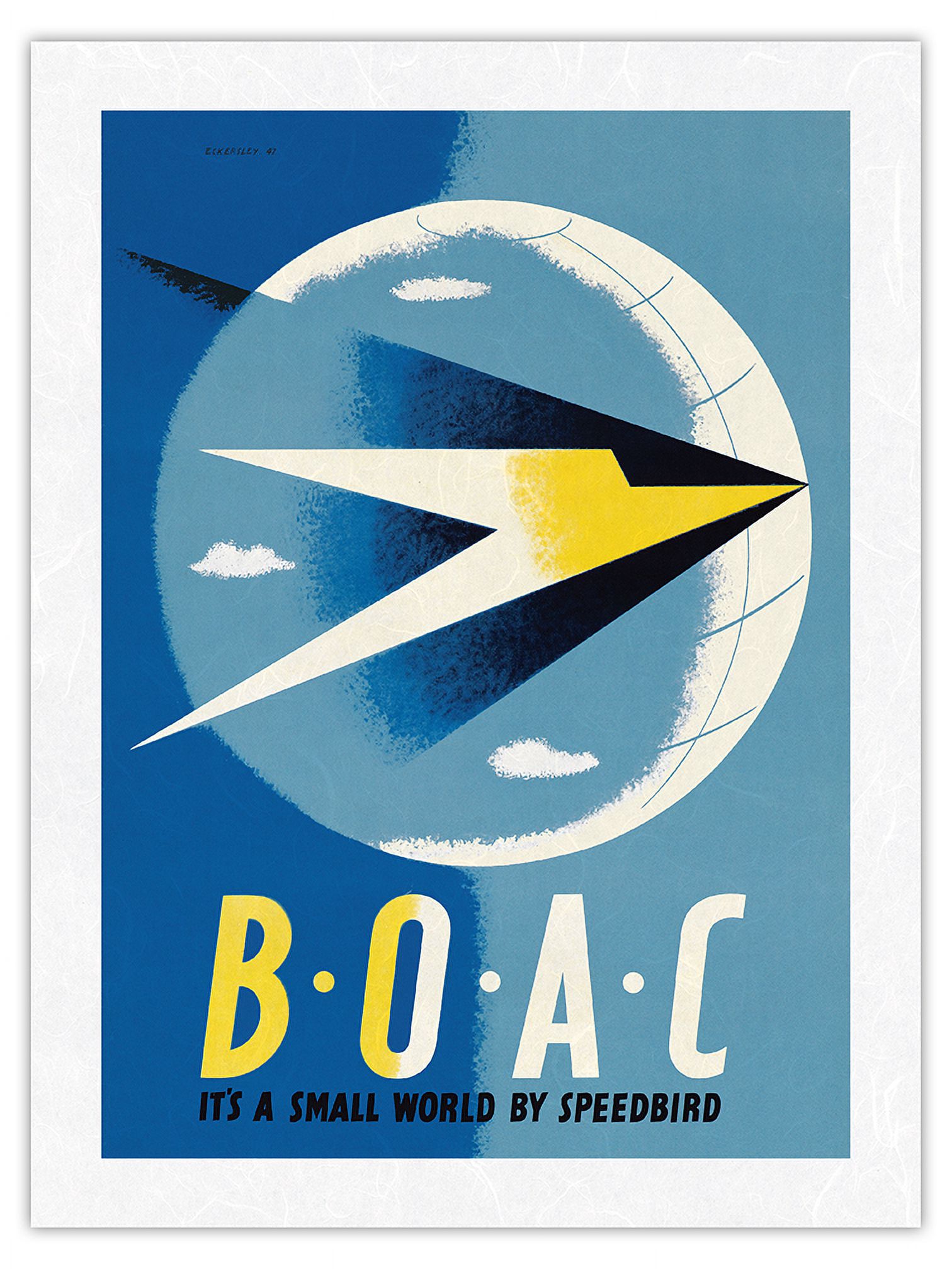 BOAC - Speedbird around the World - Vintage Airline Travel Poster by ...
