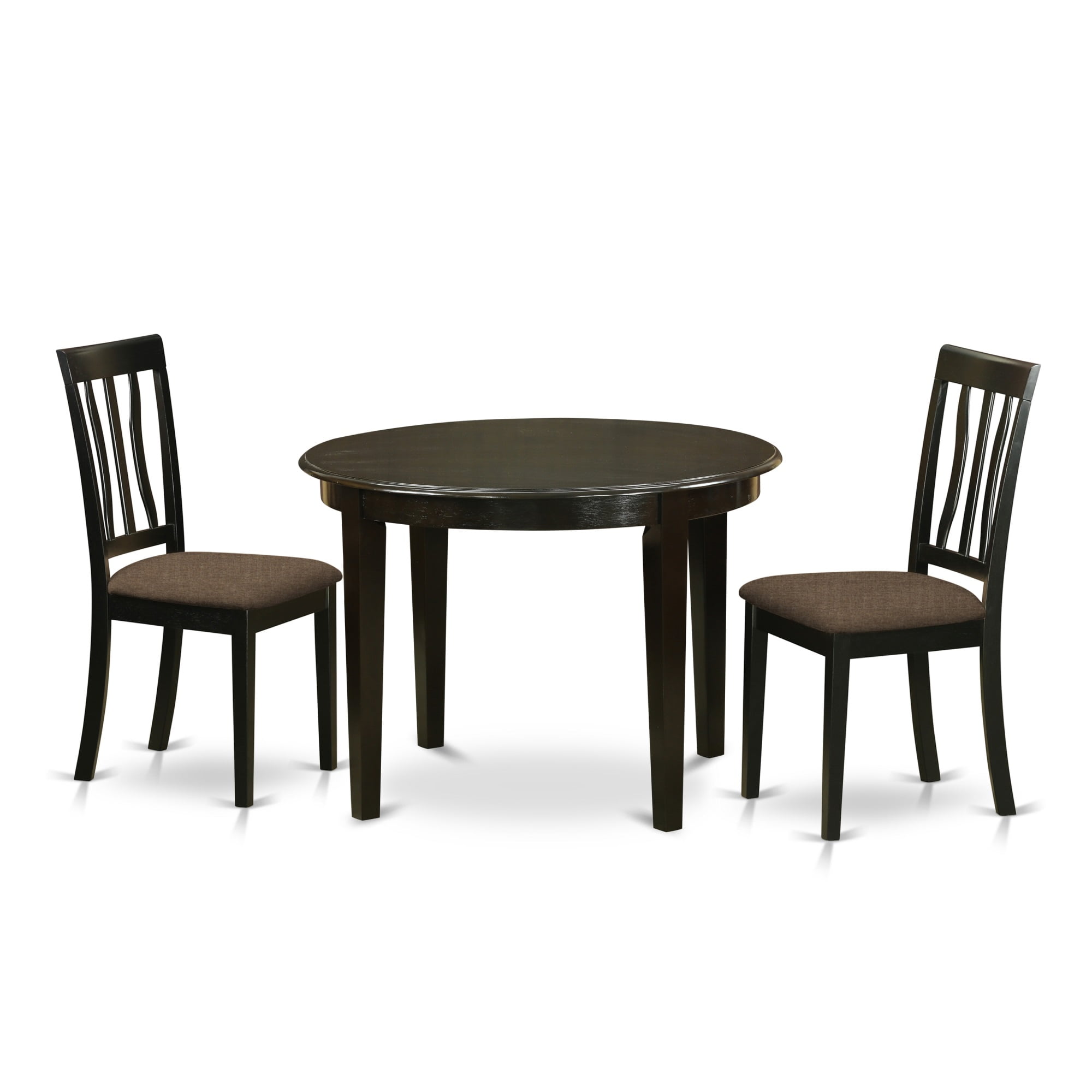 East West Furniture 3 Piece Kitchen Table Set Contains a Round Dining ...