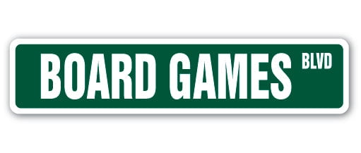 BOARD GAMES Street Sign Decal player chess checkers lover monopoly ...
