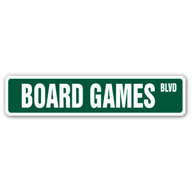 BOARD GAMES Street Sign Decal player chess checkers lover monopoly ...