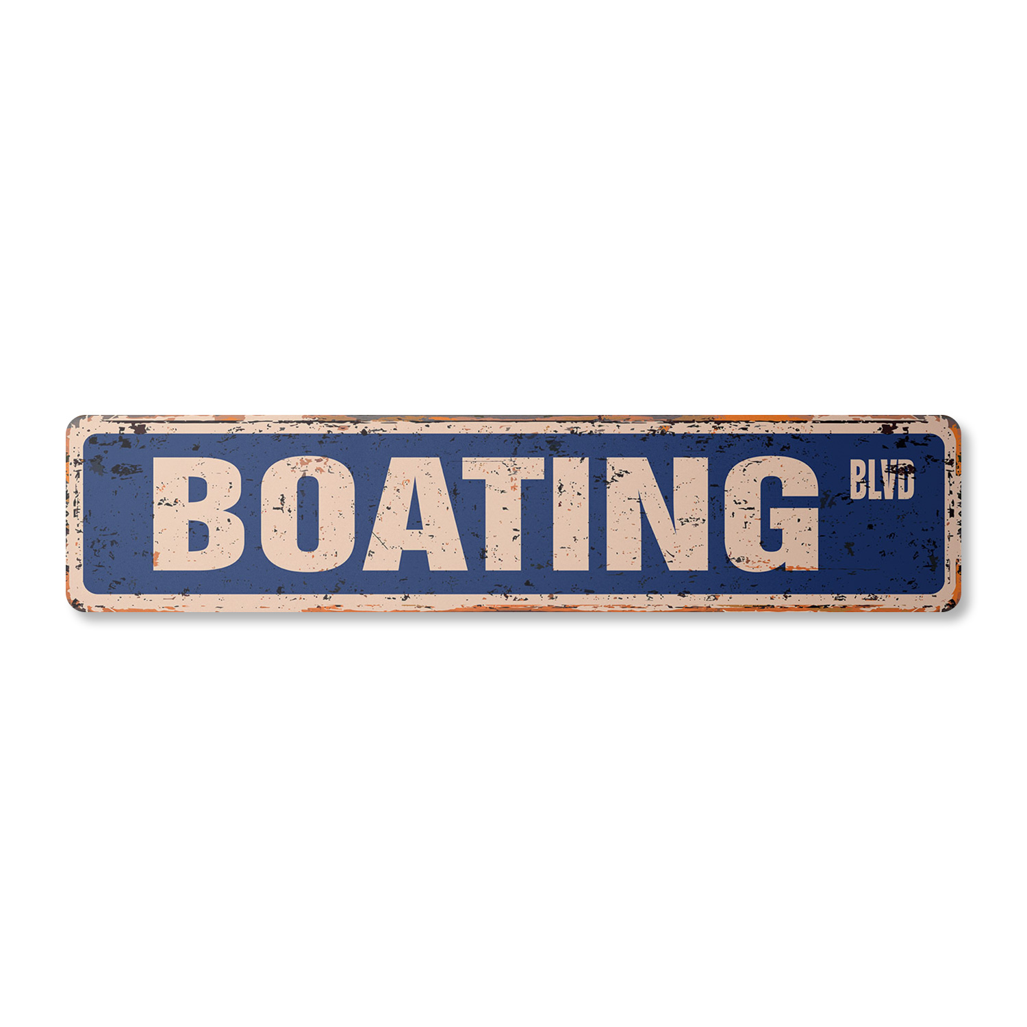 BOATING Vintage Plastic Street Sign speed motorboat sailboat row boat ...