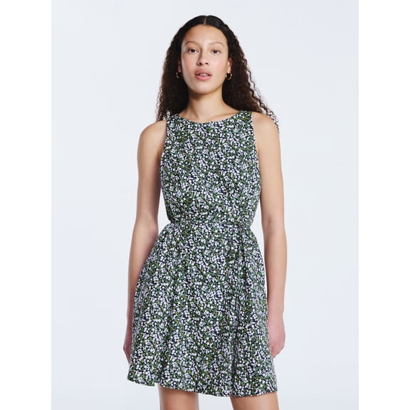 Free Assembly Women's and Women's Plus U-Neck Mixy Dress, Sizes XS-4X ...