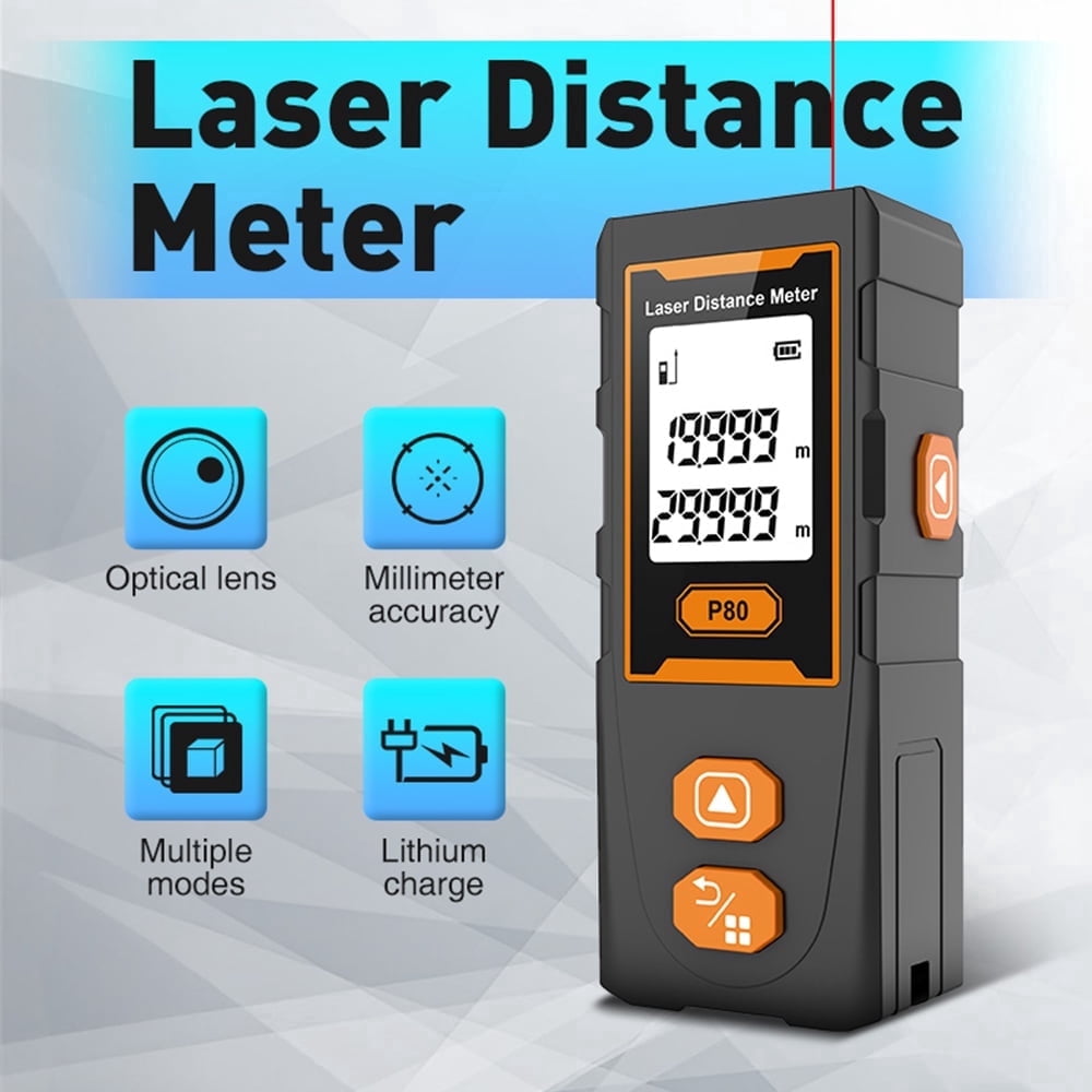 BOAYAL Laser Distance Meter 262ft with 1/16in Accuracy Distance/Volume ...