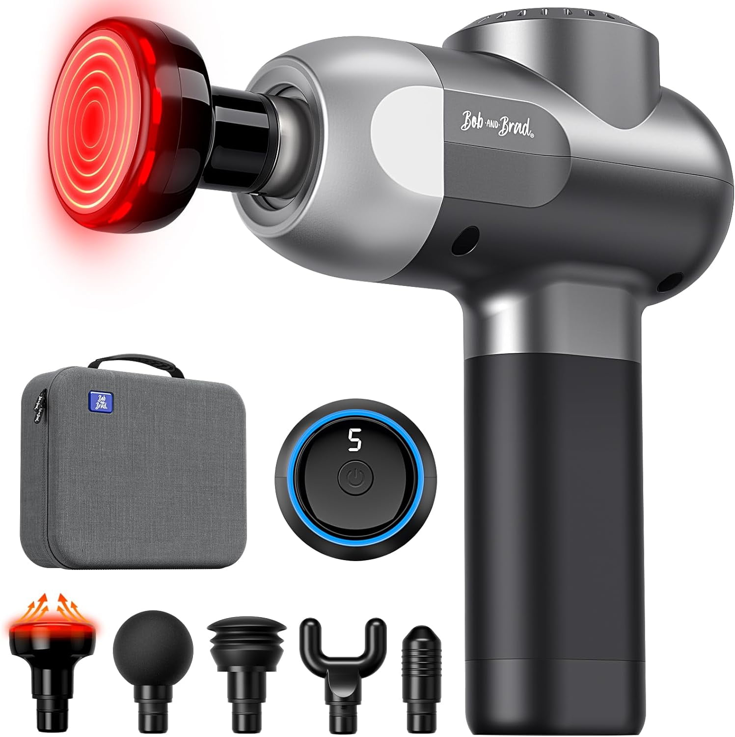 BOB AND BRAD C2 Plus Massage Gun with Heat, Deep Tissue Percussion ...