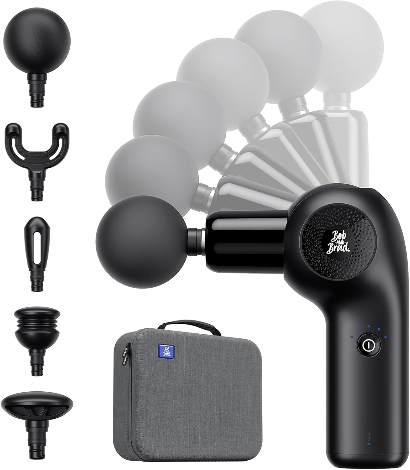 BOB AND BRAD D2 Mini Massage Gun with 6 Adjustable Angle & 5 Speeds and ...