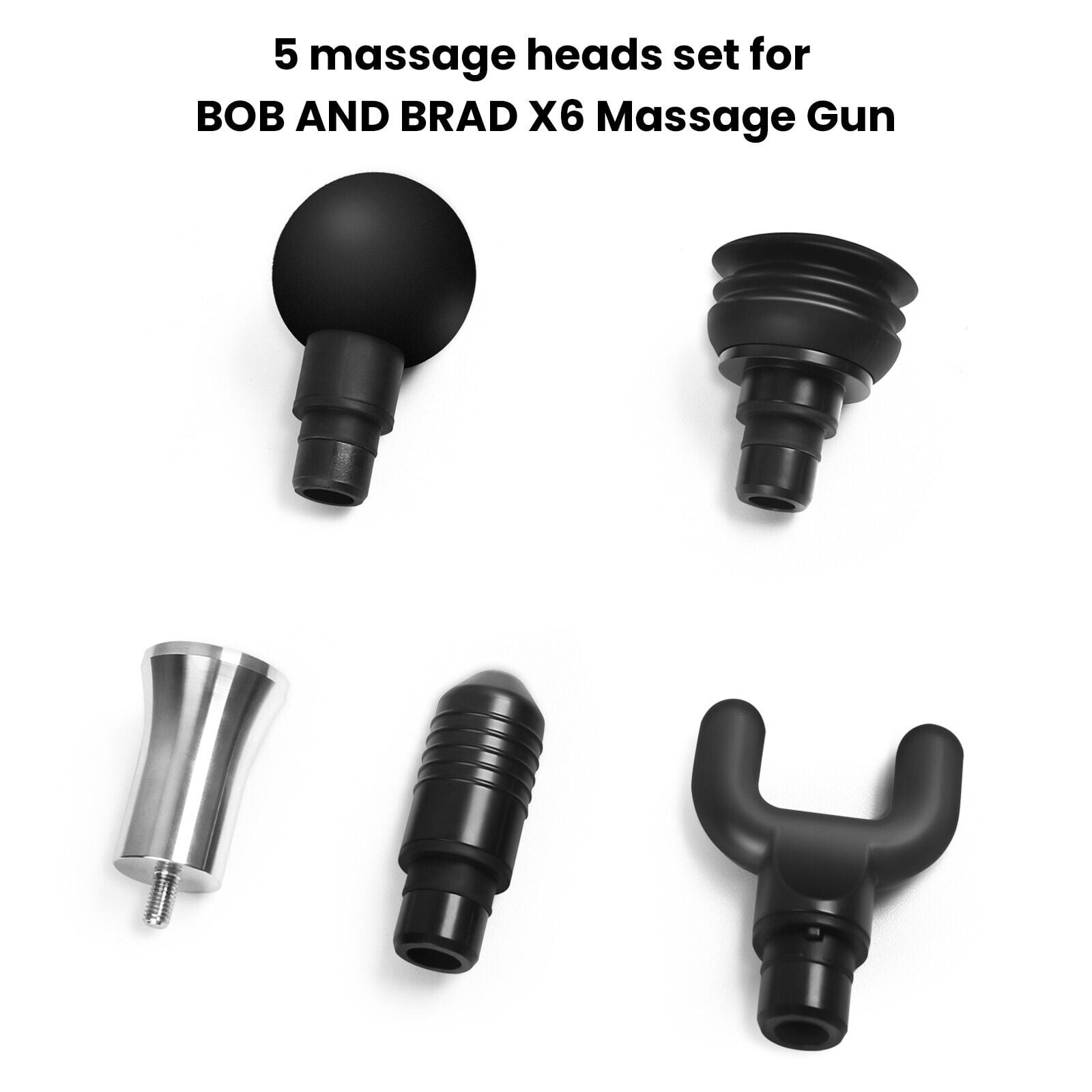 Bob and Brad Massage Gun Attachments, X6 Pro Kit, 6 Heads Including ...