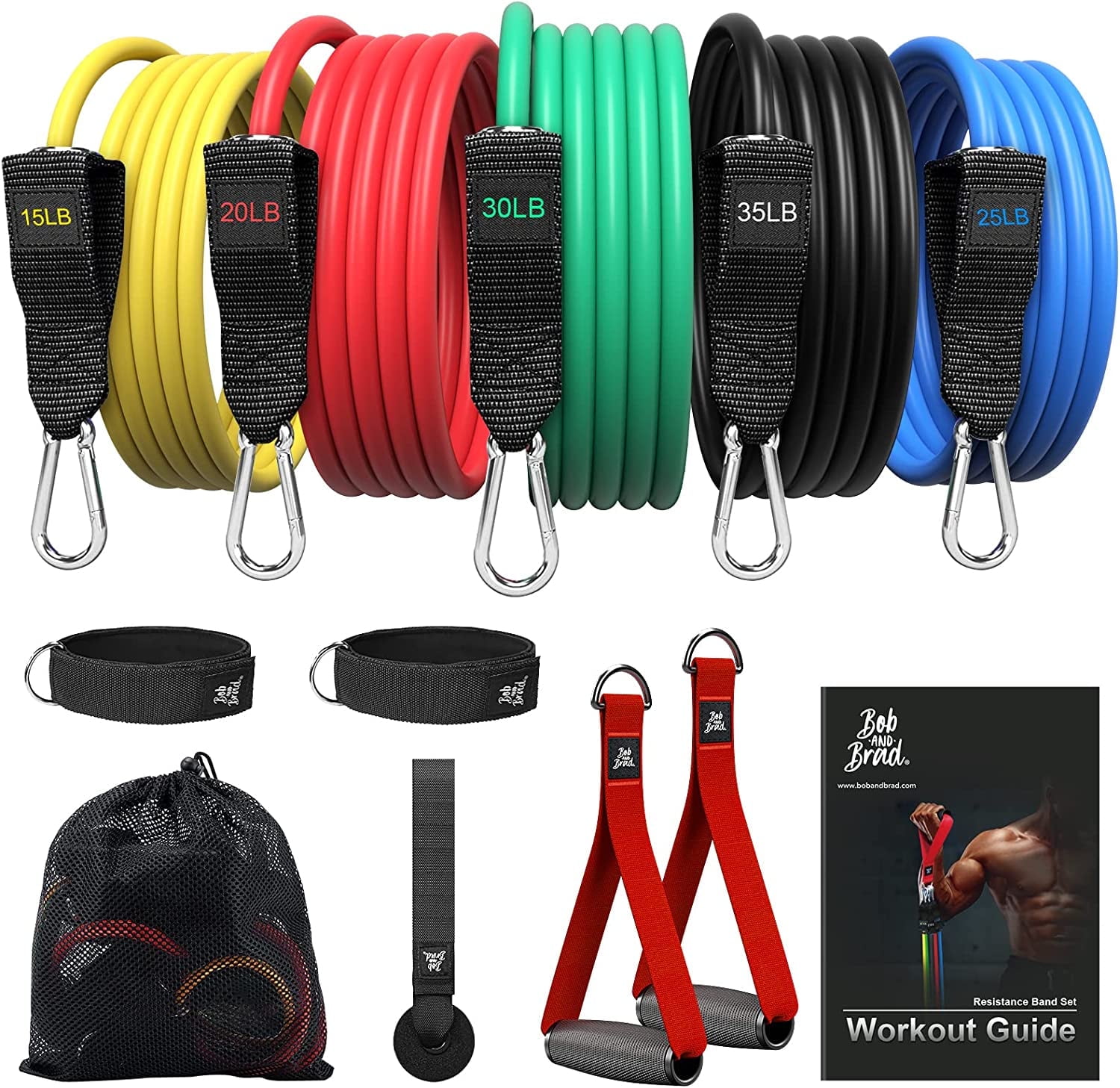 BOB AND BRAD Resistance Bands Set for Workout Stackable Up to 125 ...