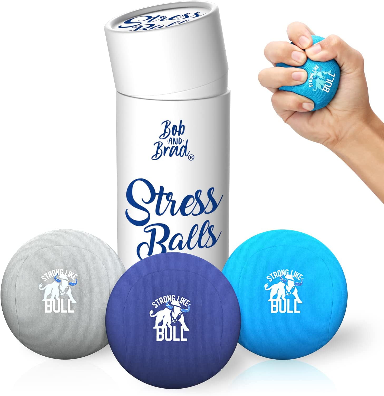 BOB AND BRAD Hand Exercise Stress Balls, Tri-Density for Grip Strength ...