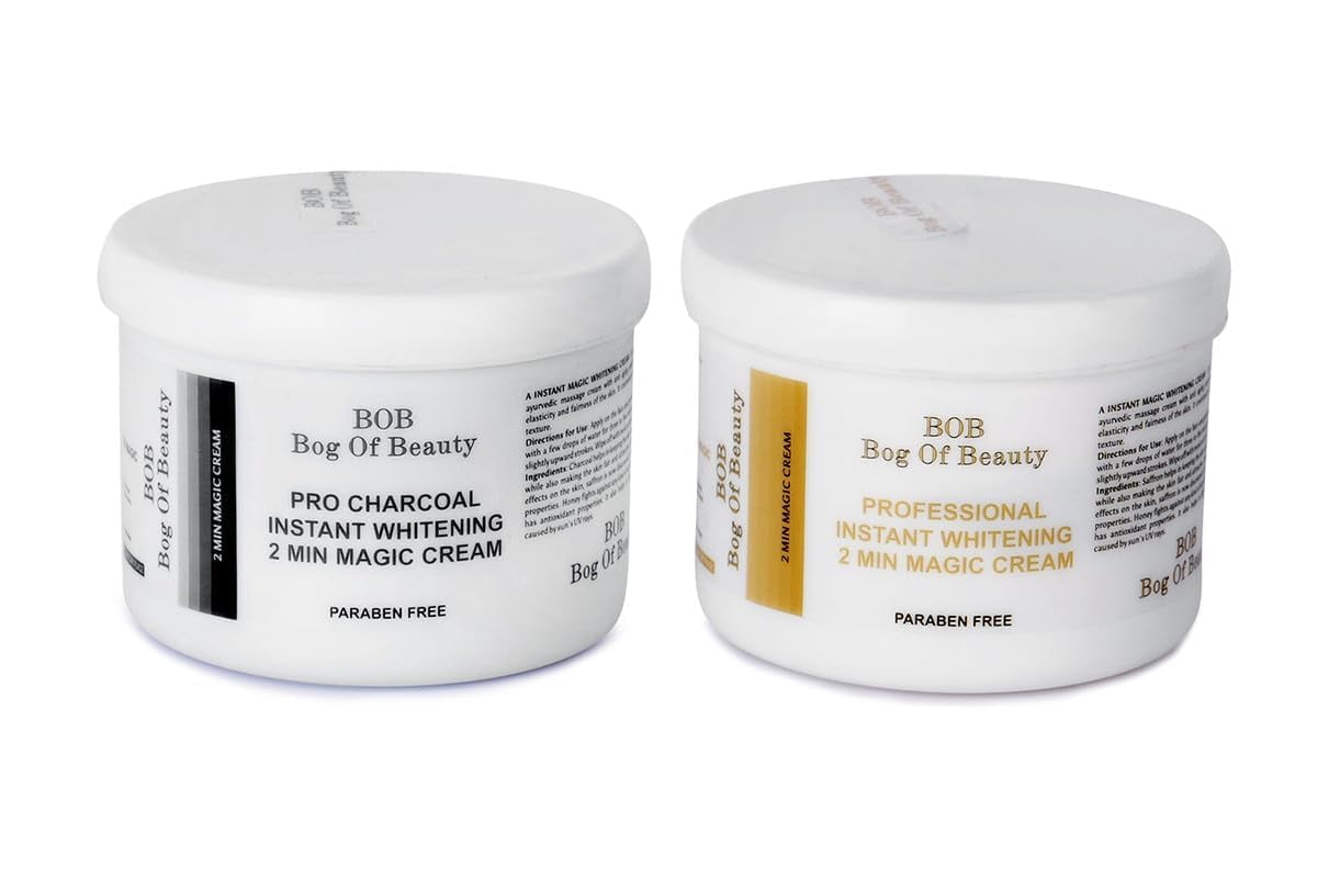BOB Combo of Kesar Extract Pro Charcoal Instant Whitening Magic Facial ...