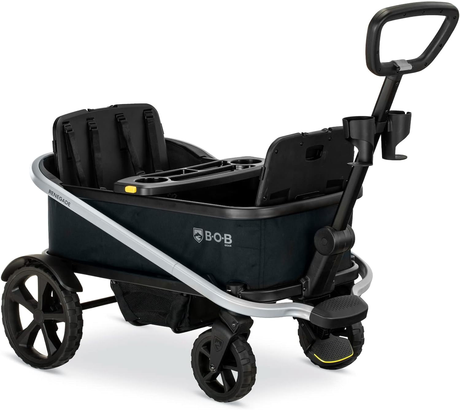 BOB Gear Renegade Foldable Stroller Wagon with 3 Seats, 5-Point Harness ...