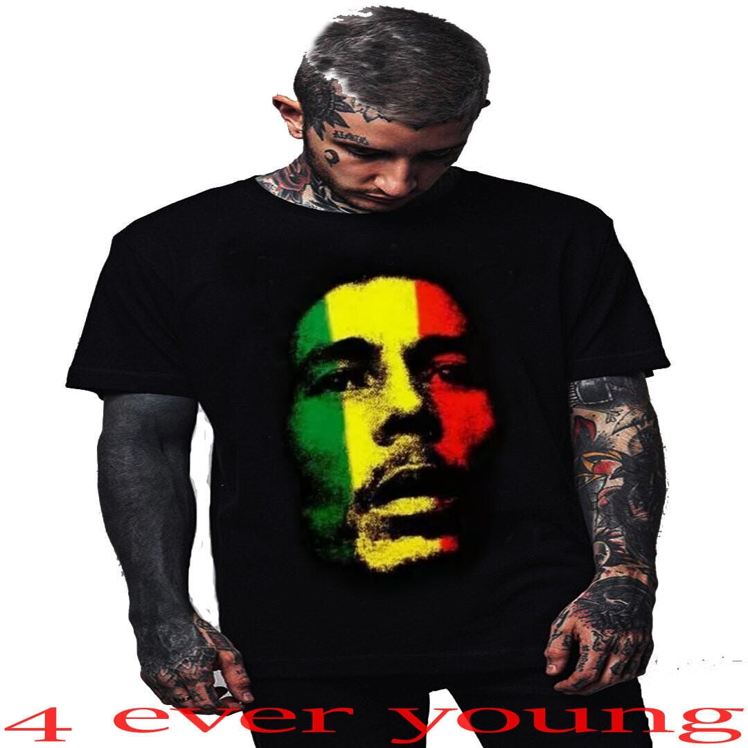 BOB MARLEY FACE THE CLASSIC ROCK PUNK ROCK T SHIRTS - Walmart.com