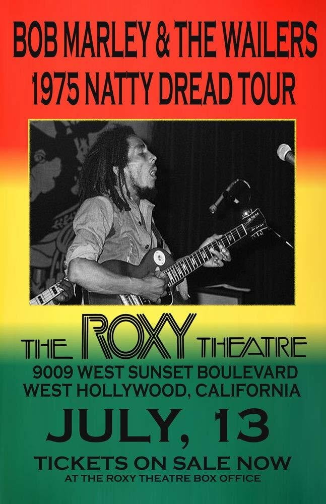 BOB MARLEY REPLICA CONCERT POSTER WATERCOLOR PRINTED POSTER FOR LIVING ...