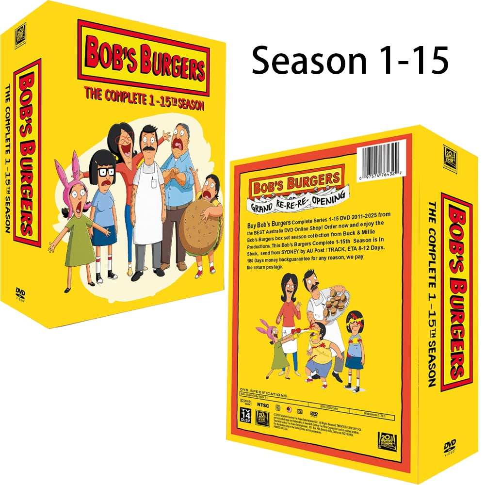 BOB'S BURGERS The Complete Series Seasons 1-15 DVD 42Disc Box Set - NEW ...