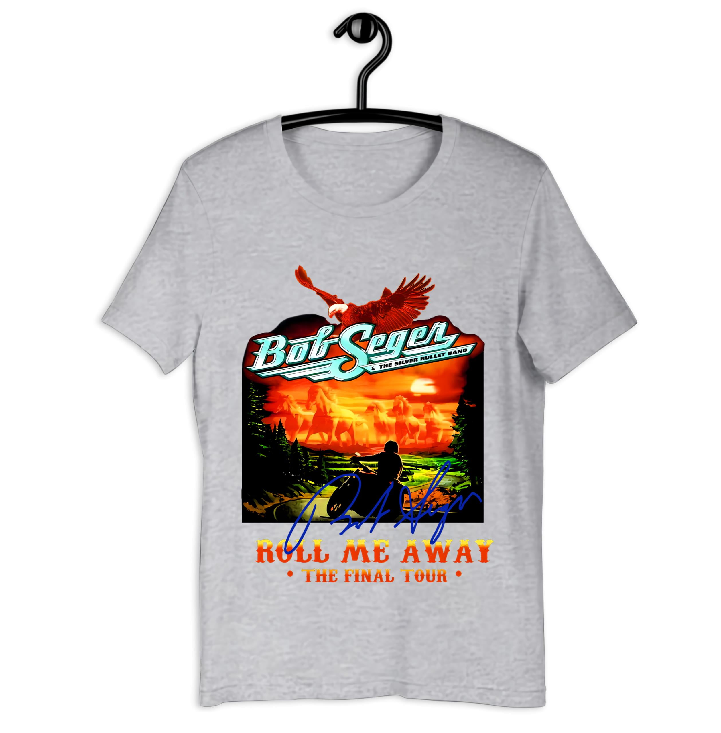 BOB SEGER signature T-shirt Black Unisex short sleeve-TH54930 - Walmart.com