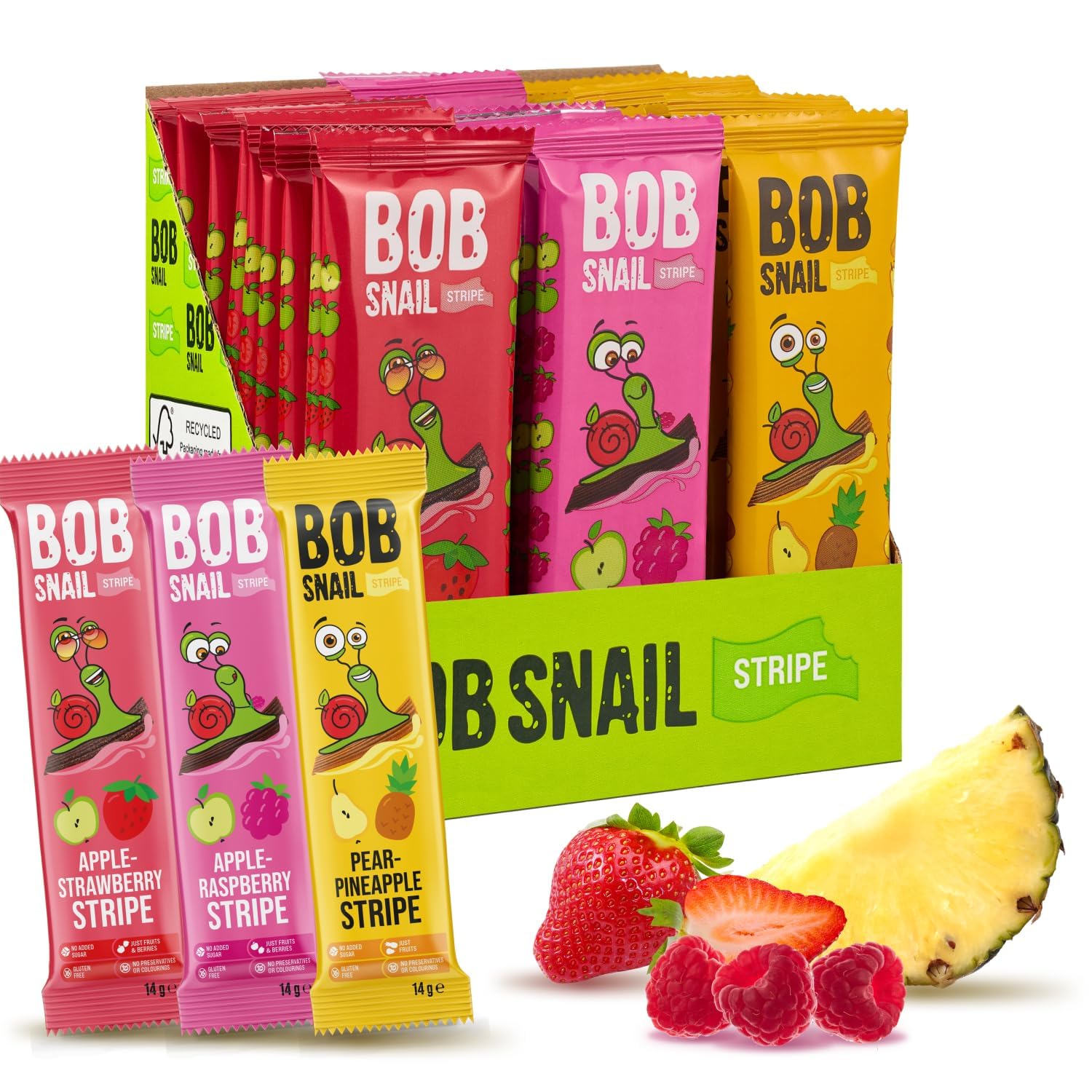 BOB SNAIL Healthy Fruit AIF9 Snacks for Kids and Adults - 30 Fruit ...