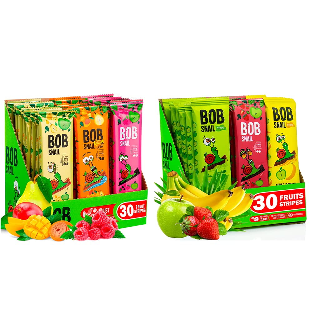 BOB SNAIL Healthy Fruit Snacks for Adults & Kids. - Walmart.com