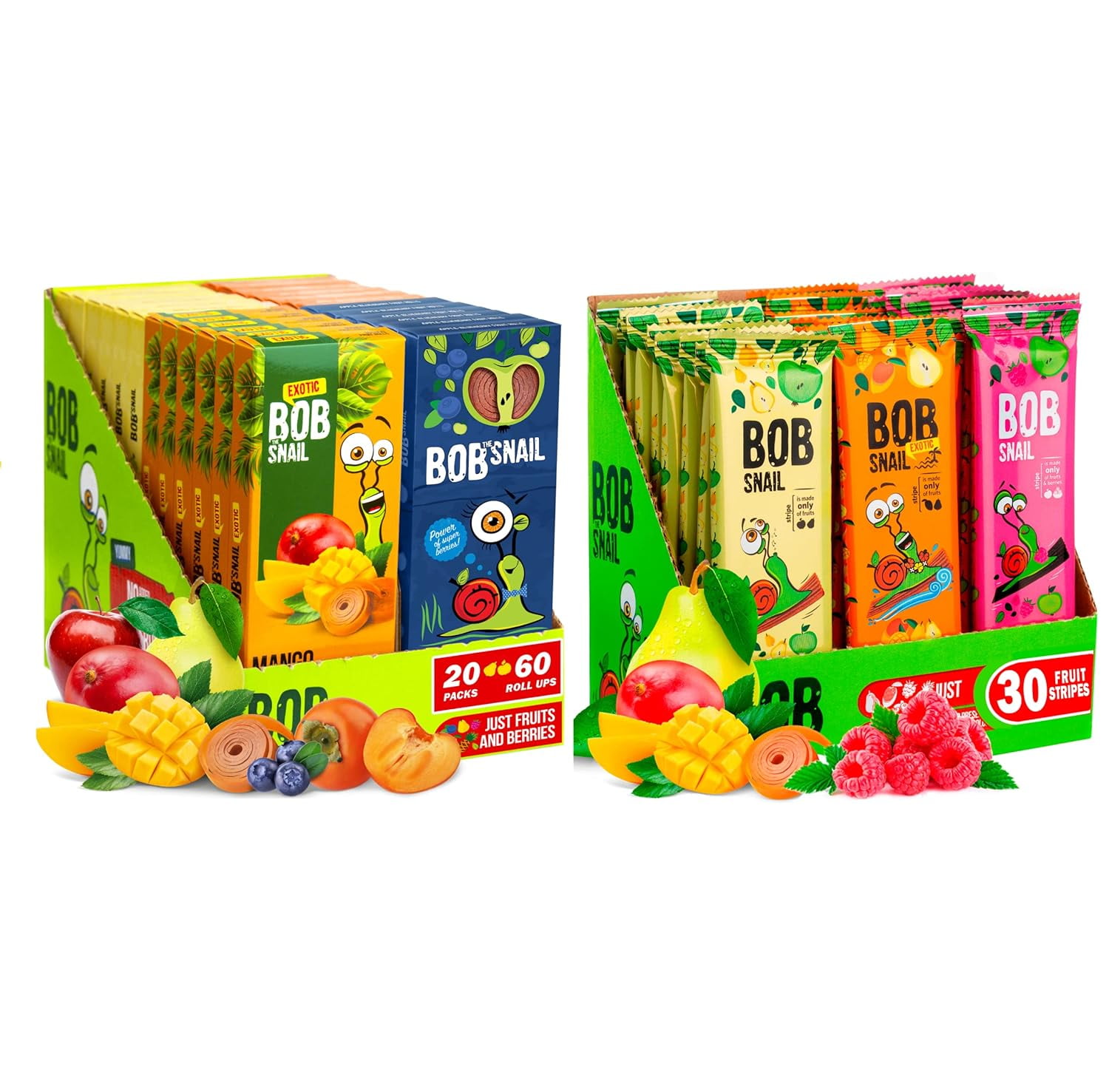 BOB SNAIL Healthy Fruit Snacks for Adults & Kids - Walmart.com