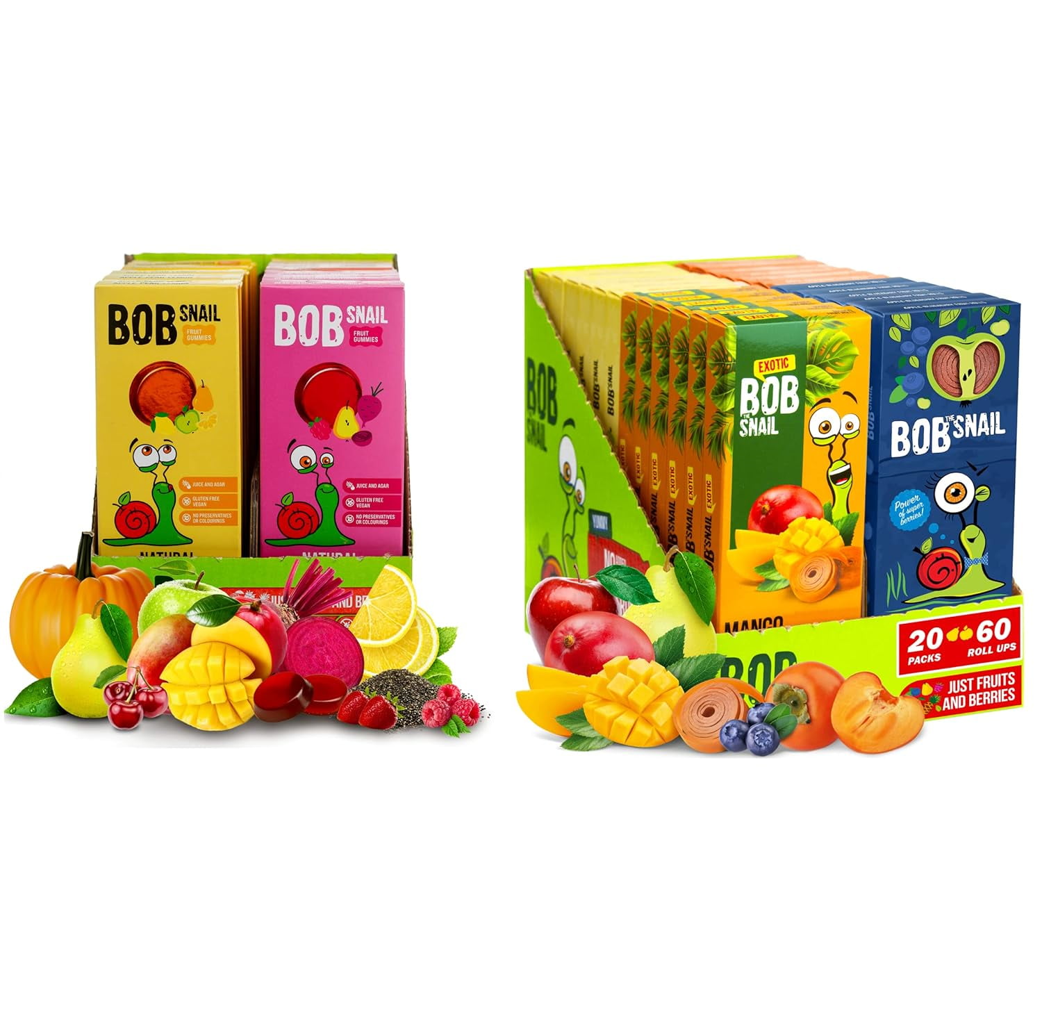 BOB SNAIL Healthy Fruit Snacks for Adults & Kids - Walmart.com