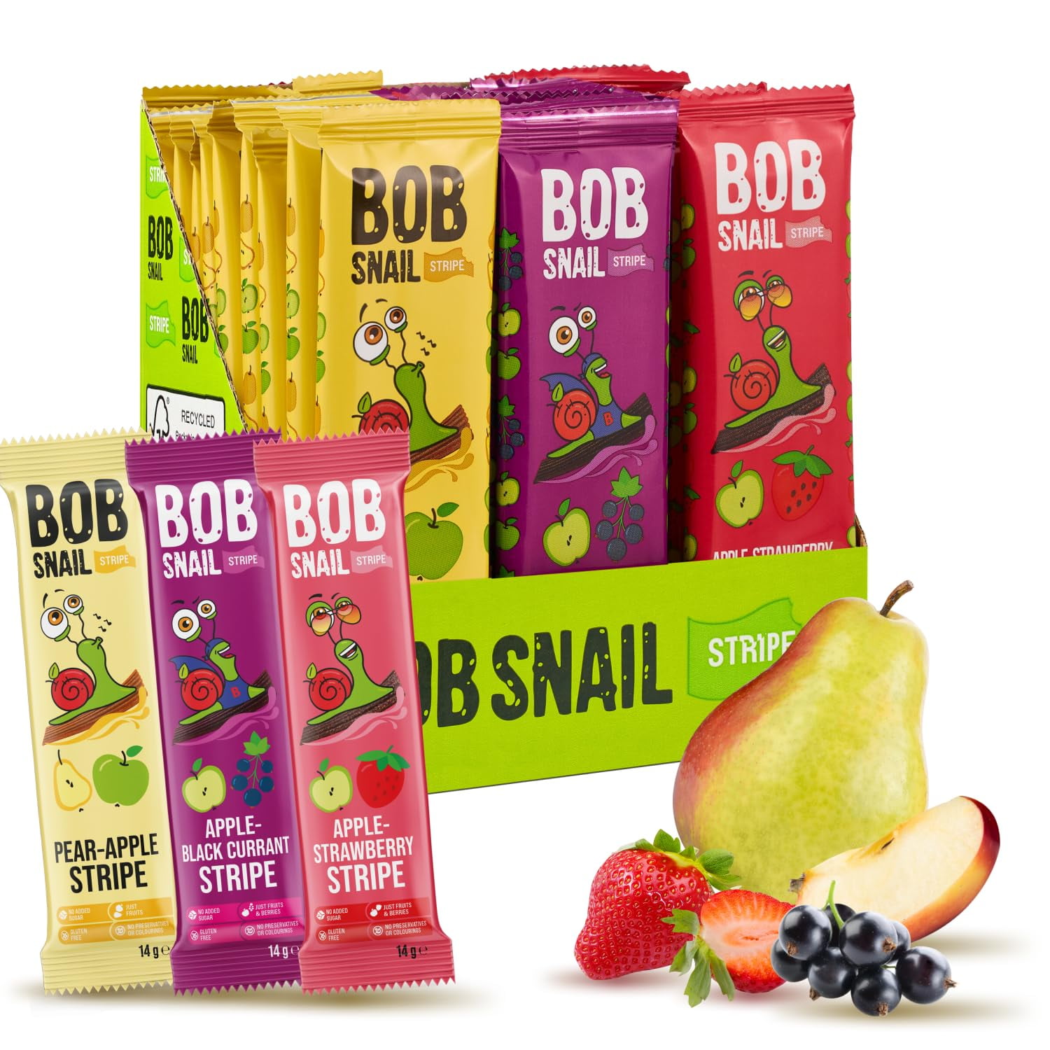 BOB SNAIL Healthy Organic DMF15 Fruit Snacks for Organic Fruit Leather ...