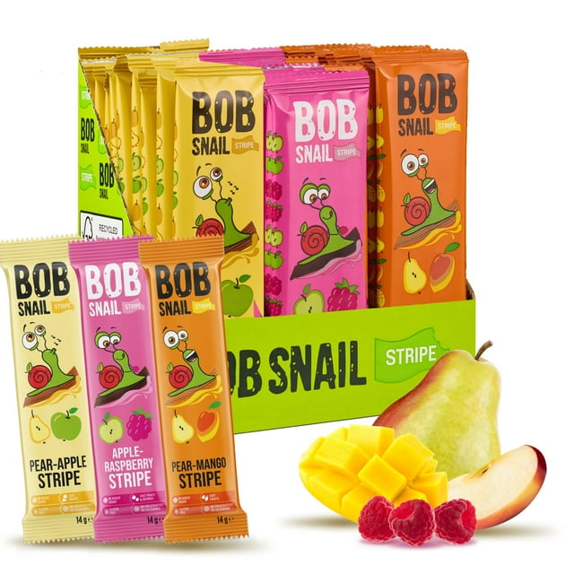 BOB SNAIL Healthy Organic ESF27 Fruit Snacks for and Adults - 30 ...