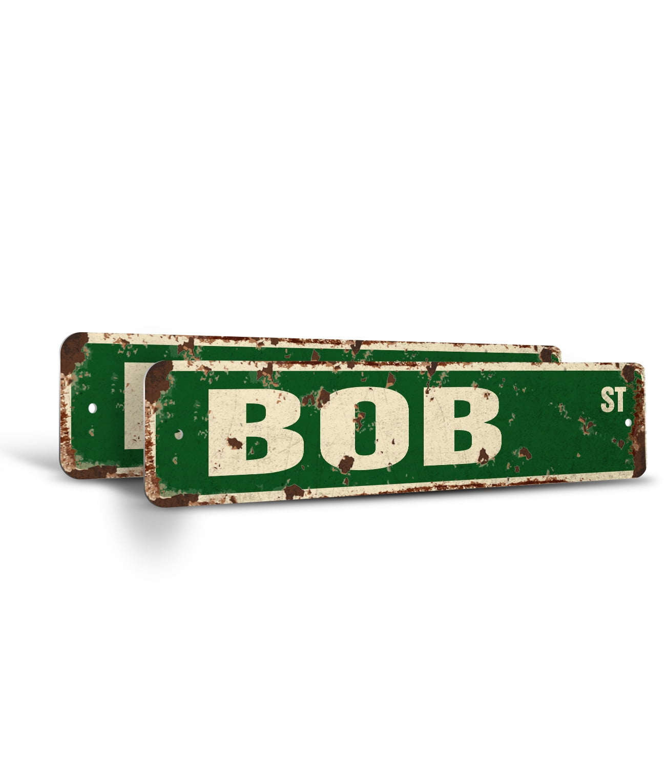 BOB Vintage Style Rustic Street Sign – (2 Pack) Childrens Name Room ...