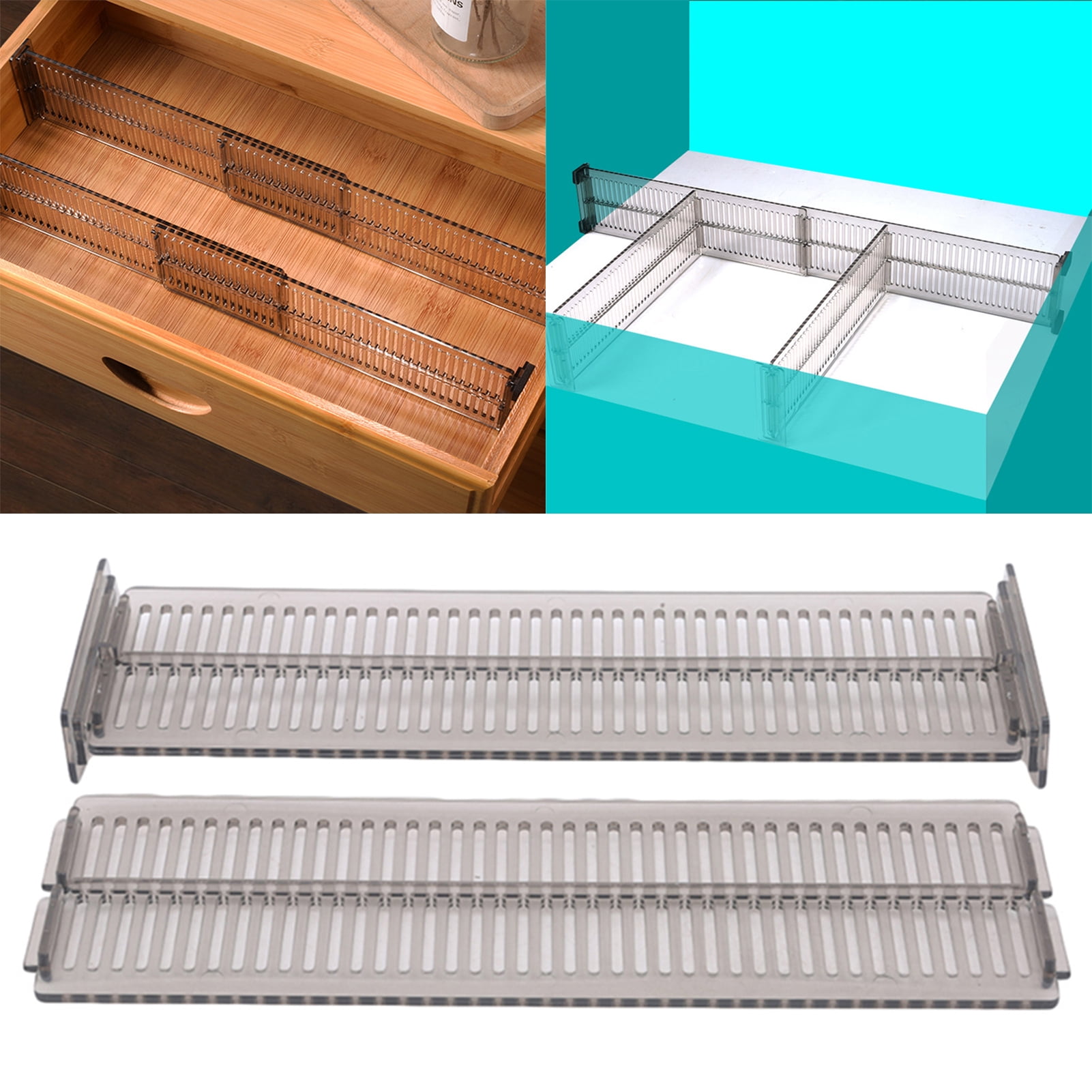 BOBASNDM Adjustable Drawer Dividers, Cabinet Organizer, 2 Pack ...