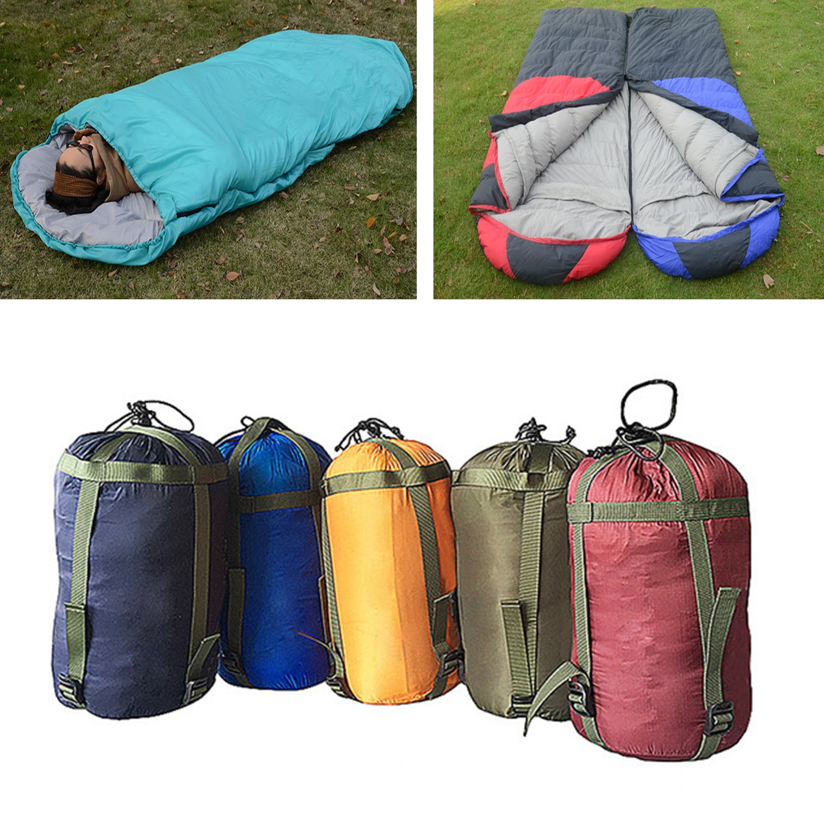 BOBASNDM Compression Sleeping Bag Carrier, Sky Blue, Durable Nylon ...