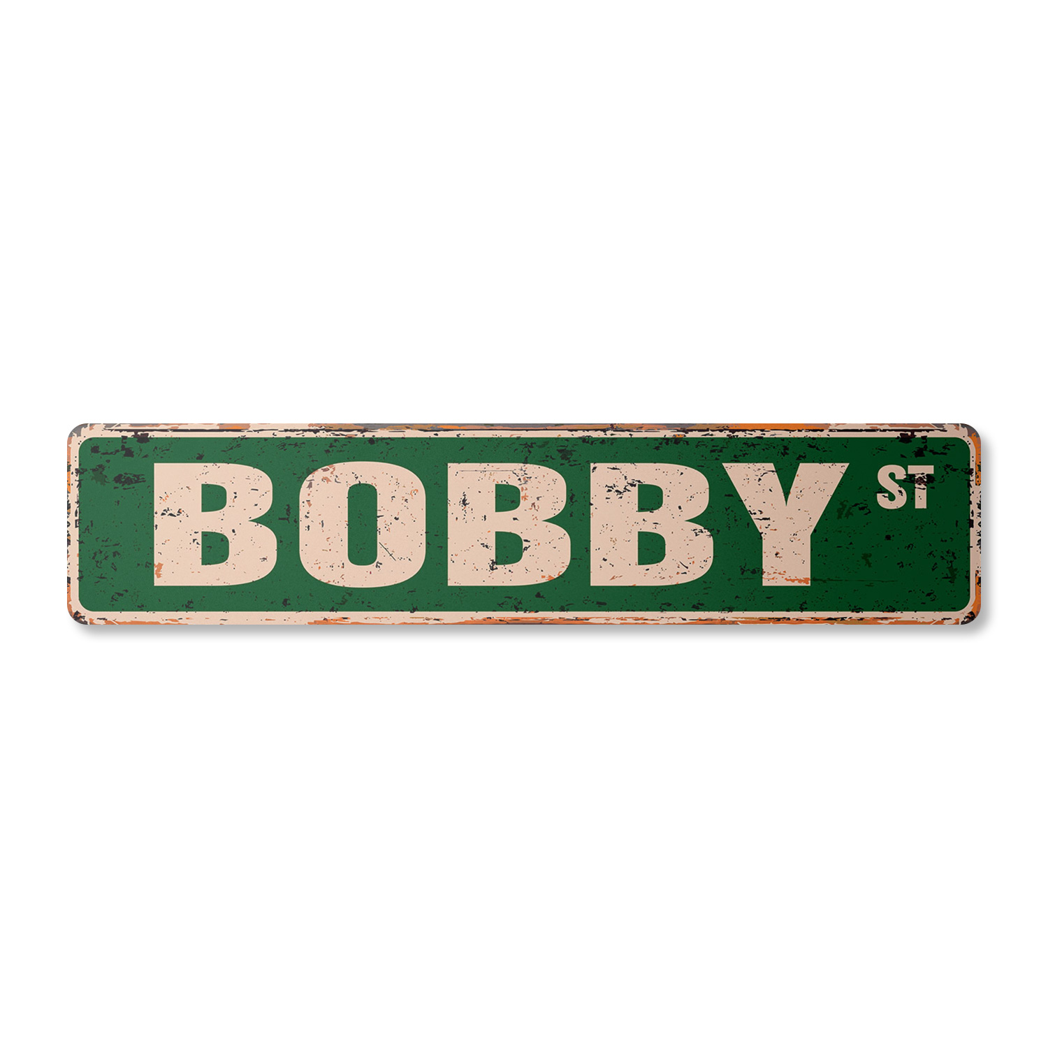 BOBBY Vintage Aluminum Street Sign Childrens Name Room Metal Sign ...