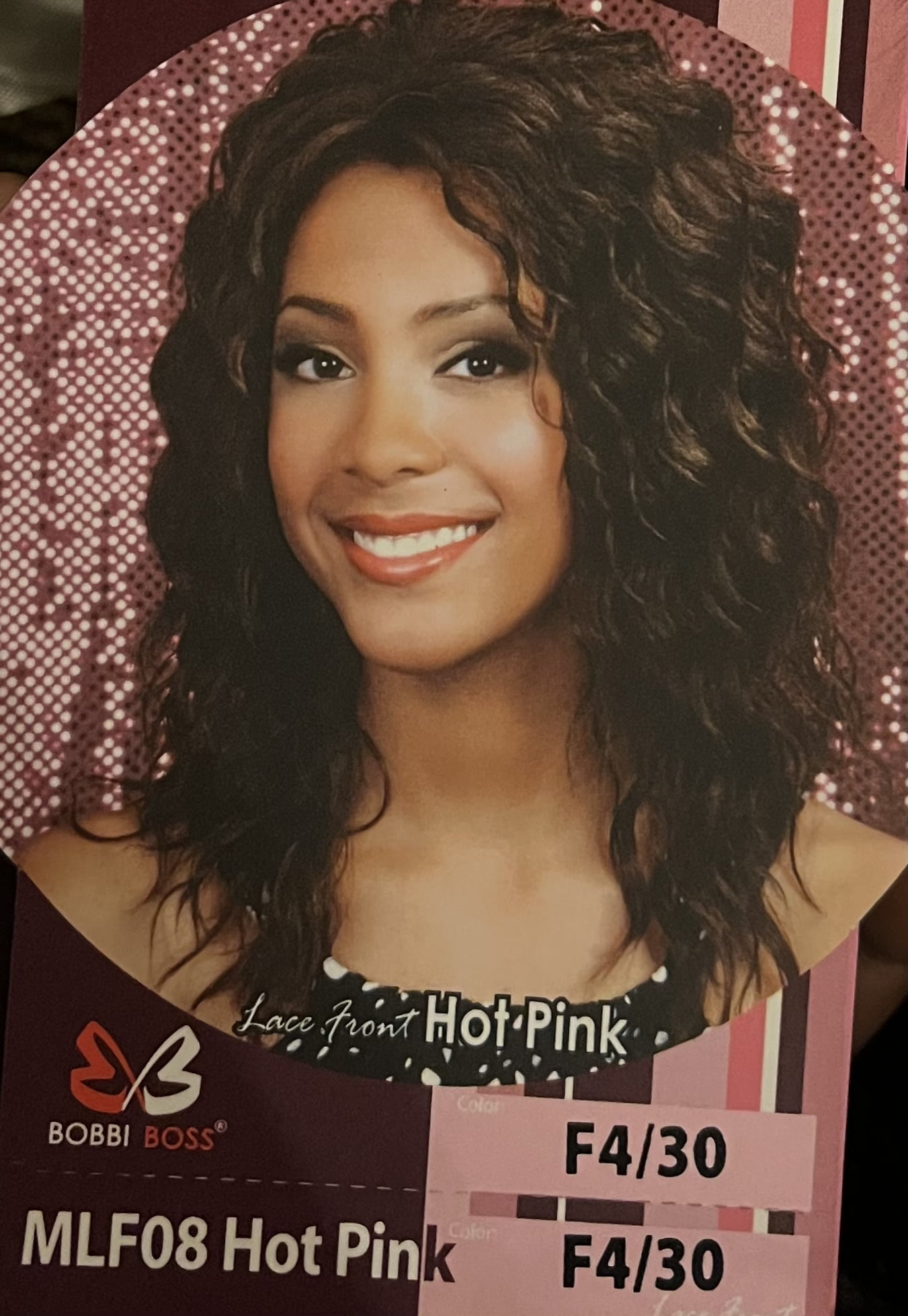 BOBI BOSS LACE FRONT WIG PREMIUM FIBER WIG - STYLE: MLF08 HOT PINK ...
