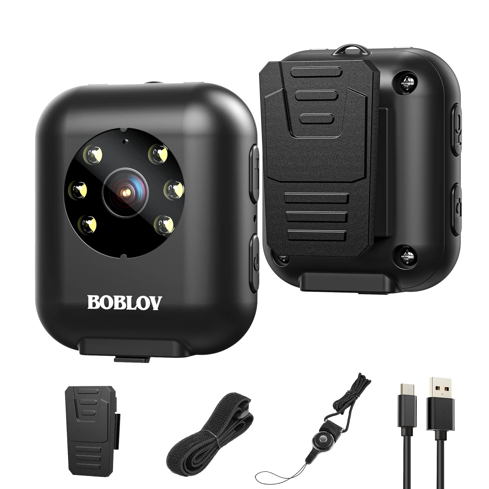 BOBLOV Body Camera, 64GB 1080P Video Camera, Expand Memory, 950mAh ...