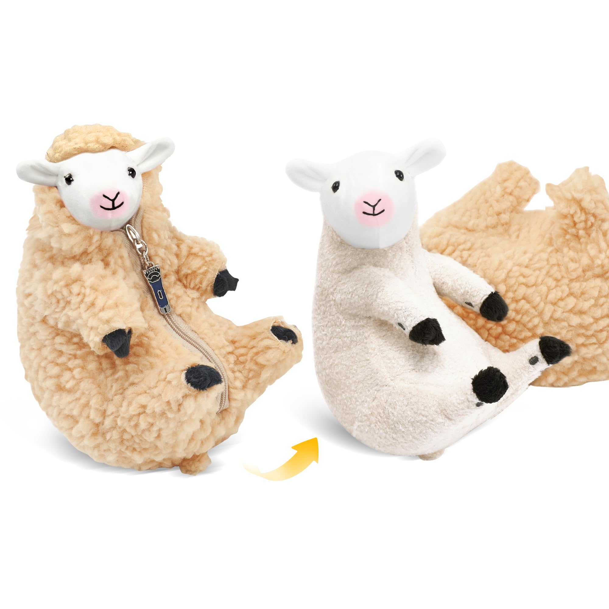 BOBO Cute Shaved Sheep Toys - Kawaii Lamb Plushies Gifts - Fun Funny ...