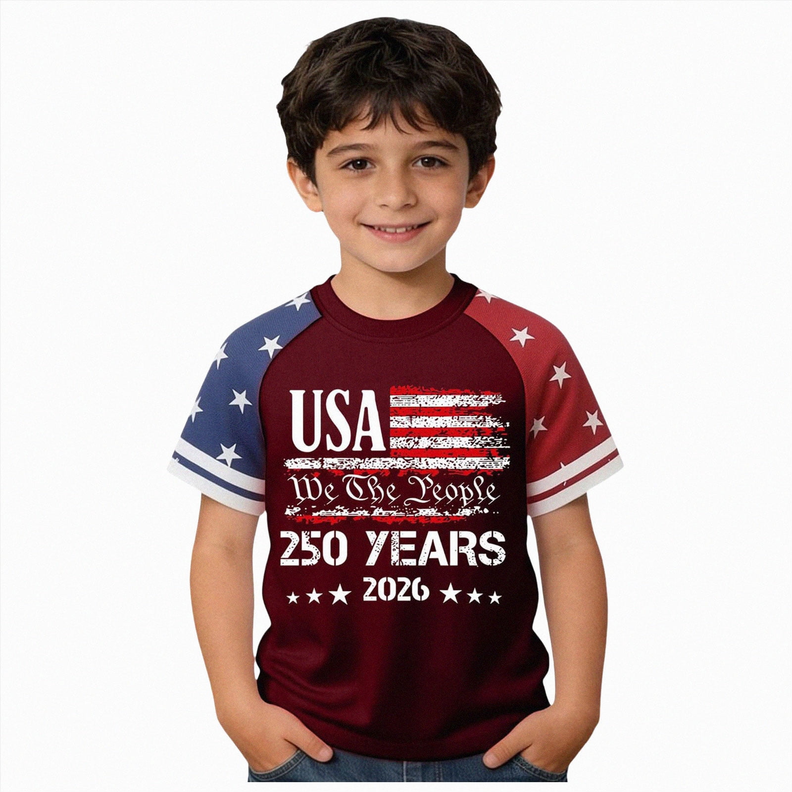 BOBOGOJP 250 Shirt Kids 1776 American Graphic Shirt Boys Girls Short ...