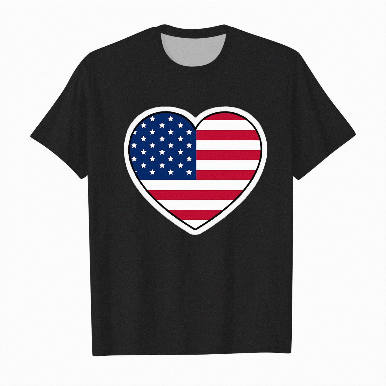 BOBOGOJP 4th of July Heart Shirt Kid-Cute 250 Boy Short Sleeve Red ...