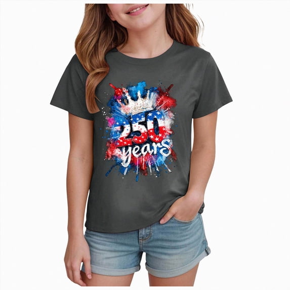 BOBOGOJP 4th of July Shirts Girls Fourth of July Patriotic Outfits ...