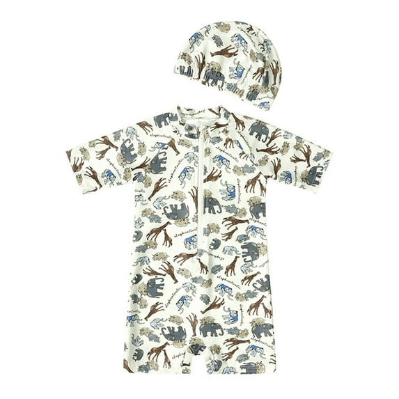 BOBOGOJP Baby Boy Girls Shark One Piece Swimsuit Short Sleeve Zip Up ...