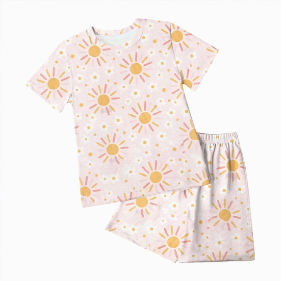 BOBOGOJP Baby Girl Clothes Summer Short Sleeve Floral Print Ribbed T ...