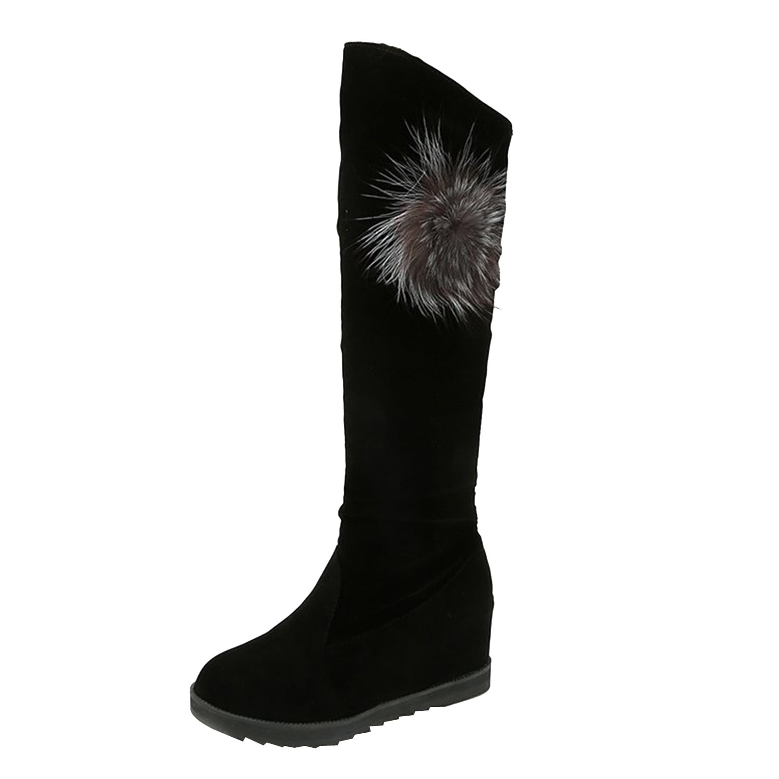 BOBOGOJP Back To School Women's Knee High Boots Chunky Heel Pointed Toe ...