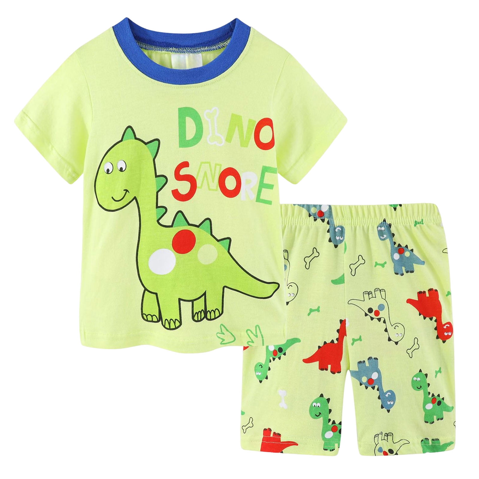 BOBOGOJP Boys Pajamas Little Boys Summer Pajamas 2 Piece Short Sleeve ...