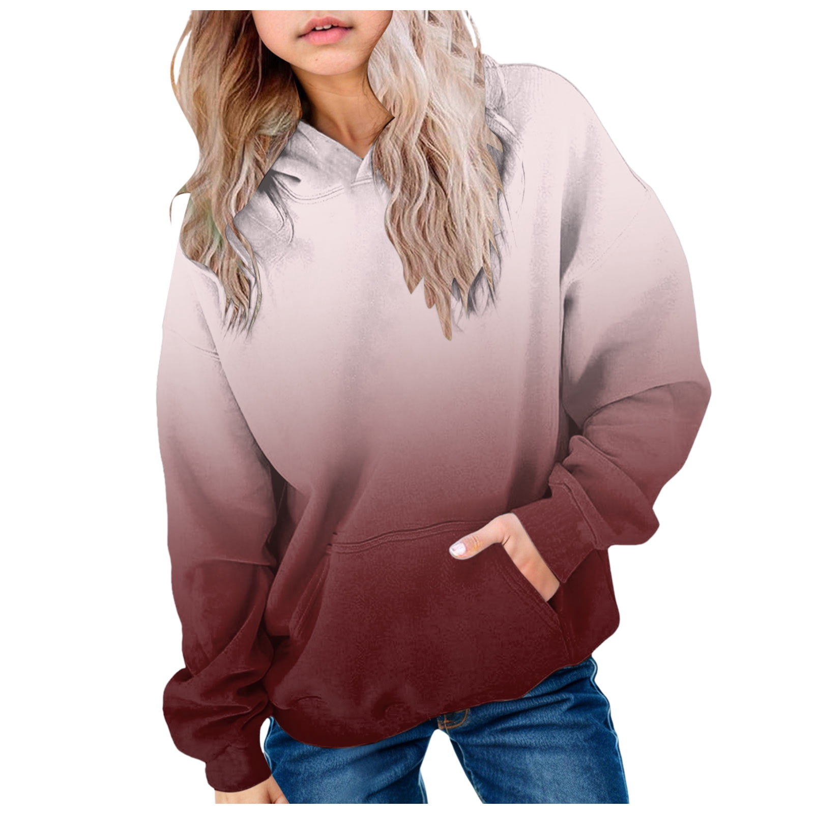 BOBOGOJP Cute Hoodies for Teen Girls Toddler Kids Hooded Sweatshirts ...