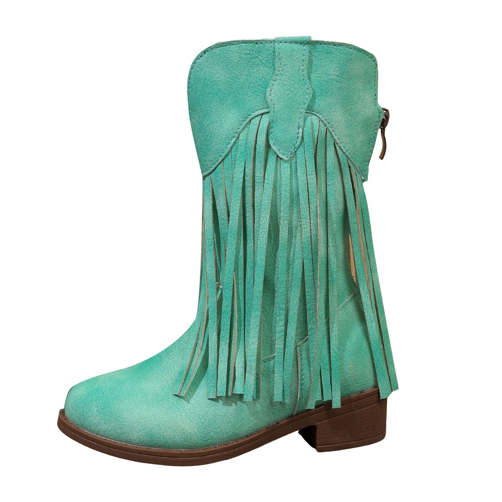 BOBOGOJP Girls Cowboy Boots with Tassel Fringe Western Cowgirl Boots ...