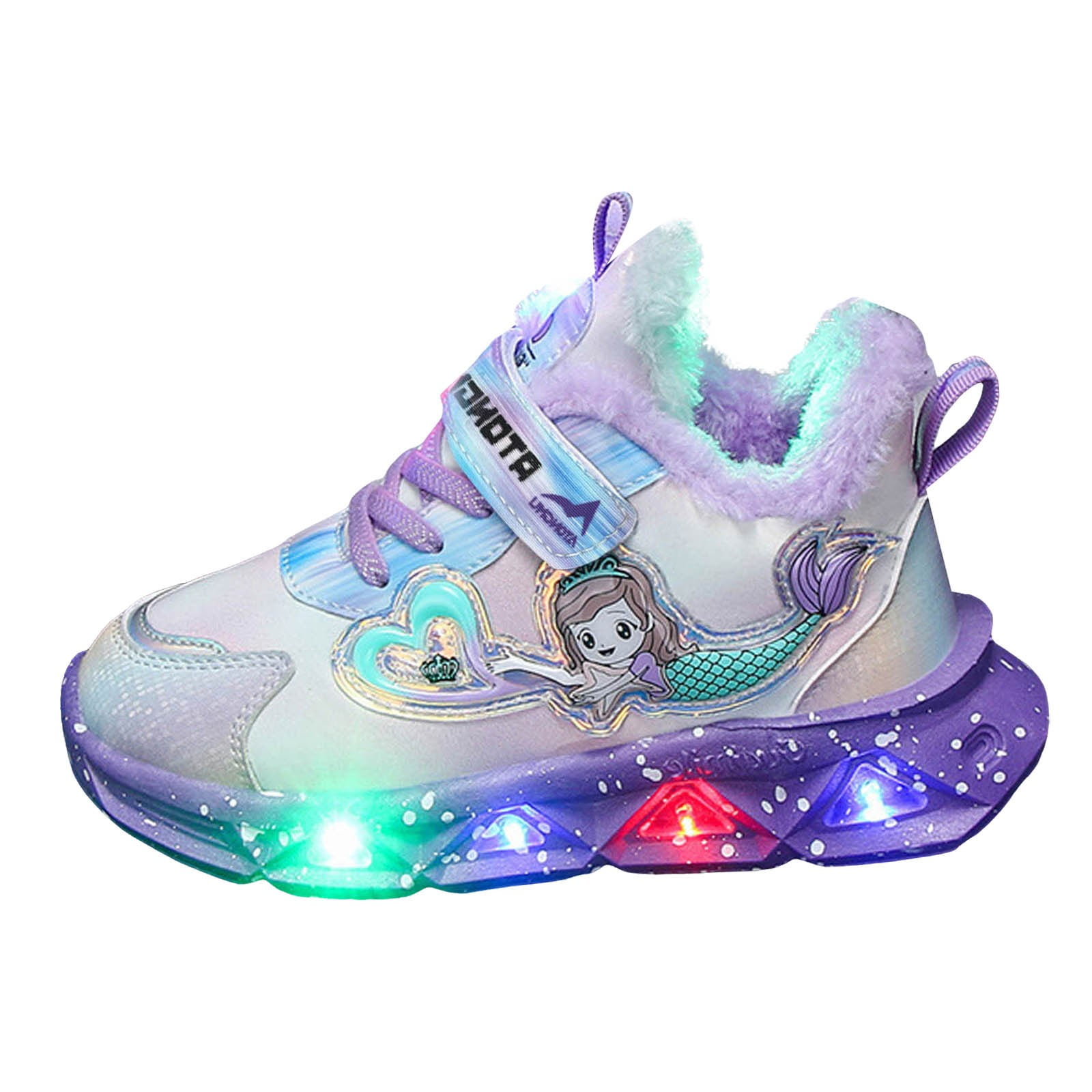 BOBOGOJP Girls Light-up Sneakers With Lights Breathable Princess ...