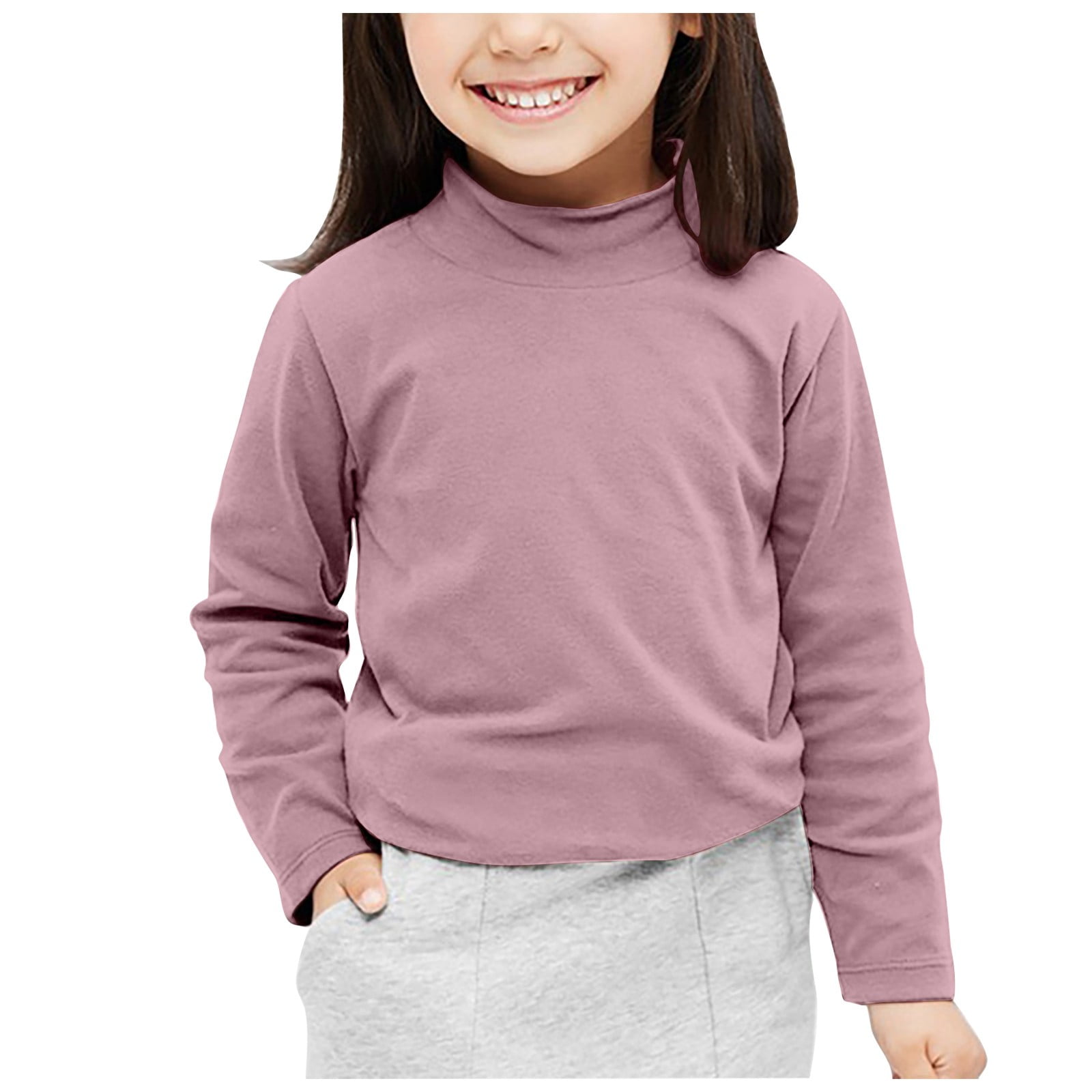 BOBOGOJP Girls Long Sleeve Shirts Kids Crewneck T-Shirts Fall Tops Tees ...