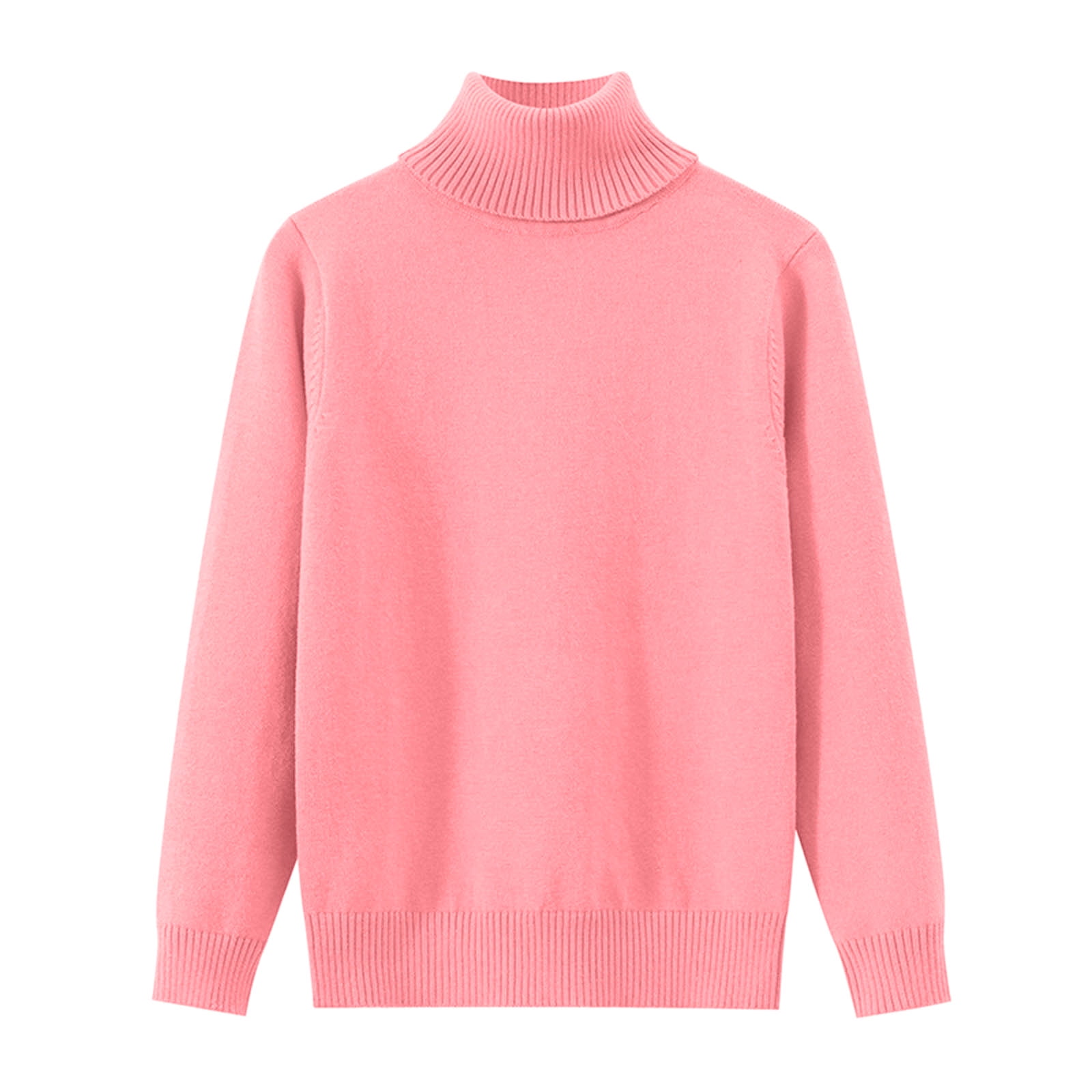 BOBOGOJP Girls Pullover Sweaters Oversized Long Sleeve Turtleneck Knit ...