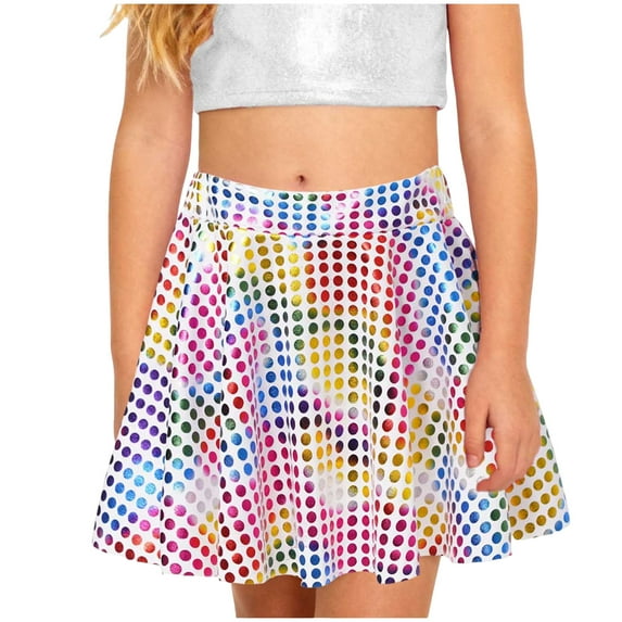 BOBOGOJP Girls Sequin Skirt Sparkly Toddler Kids Mini Glitter Skirt Elastic Waist Party Pencil ...