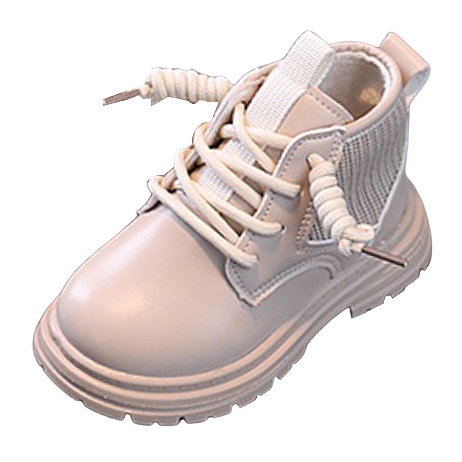 BOBOGOJP Girls Solid Color Ankle Boots Fashion Side Zipper Lace Up ...