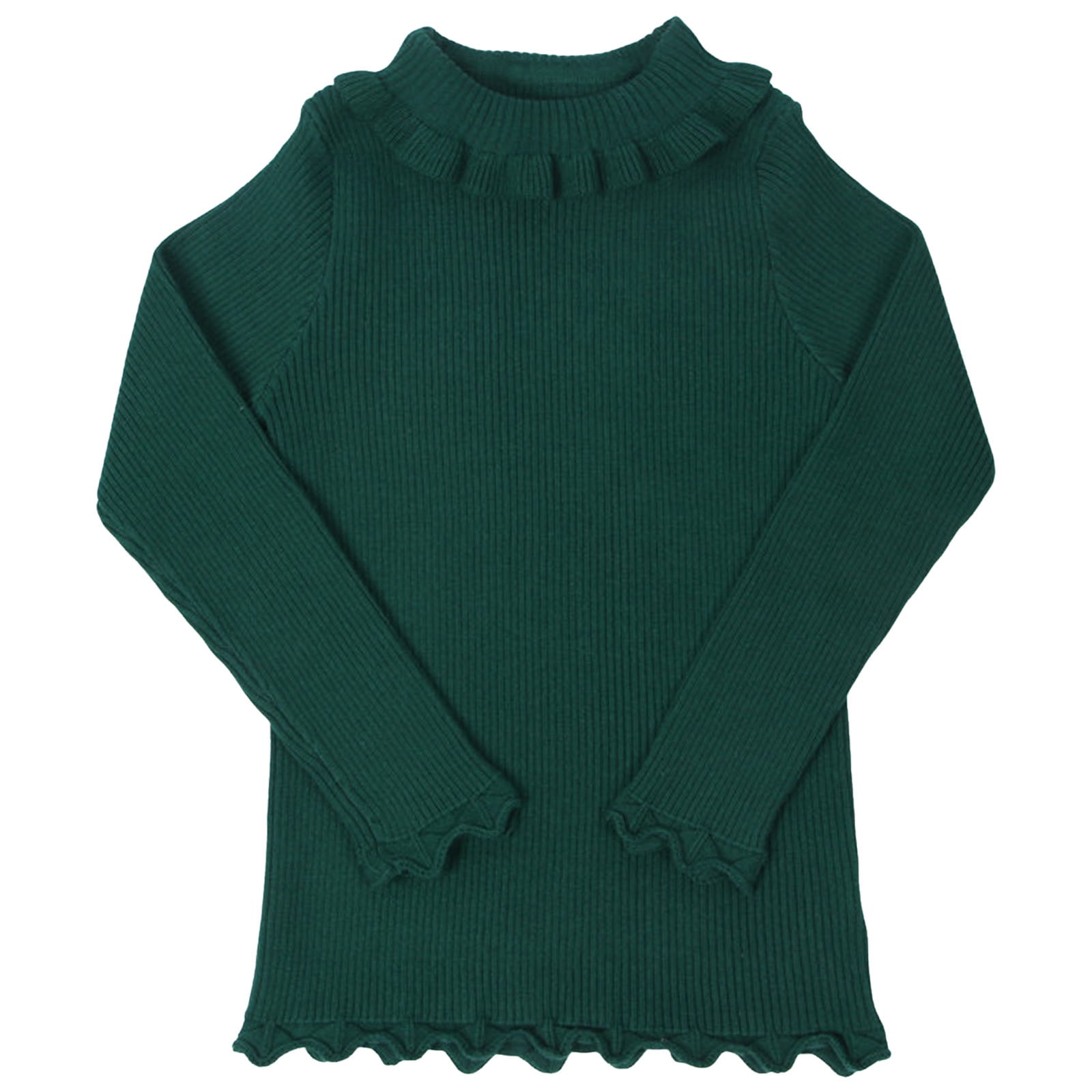BOBOGOJP Girls Turtleneck Sweaters Kids Batwing Sleeve Knit Clothes ...