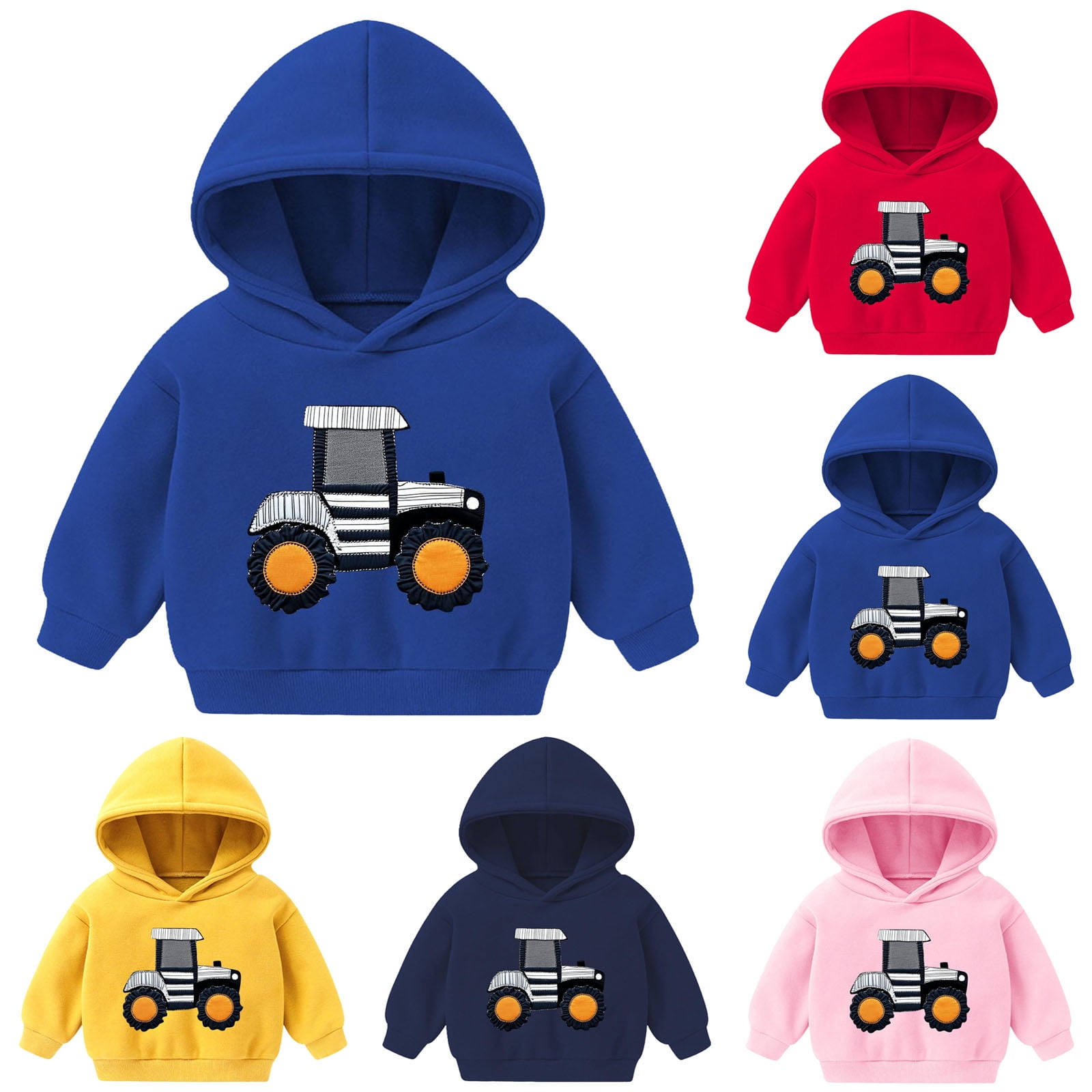 BOBOGOJP Hoodie Girls Boys Athletic Sweatshirt Long Sleeve Loose Casual Pullover Red for Size 7 ...